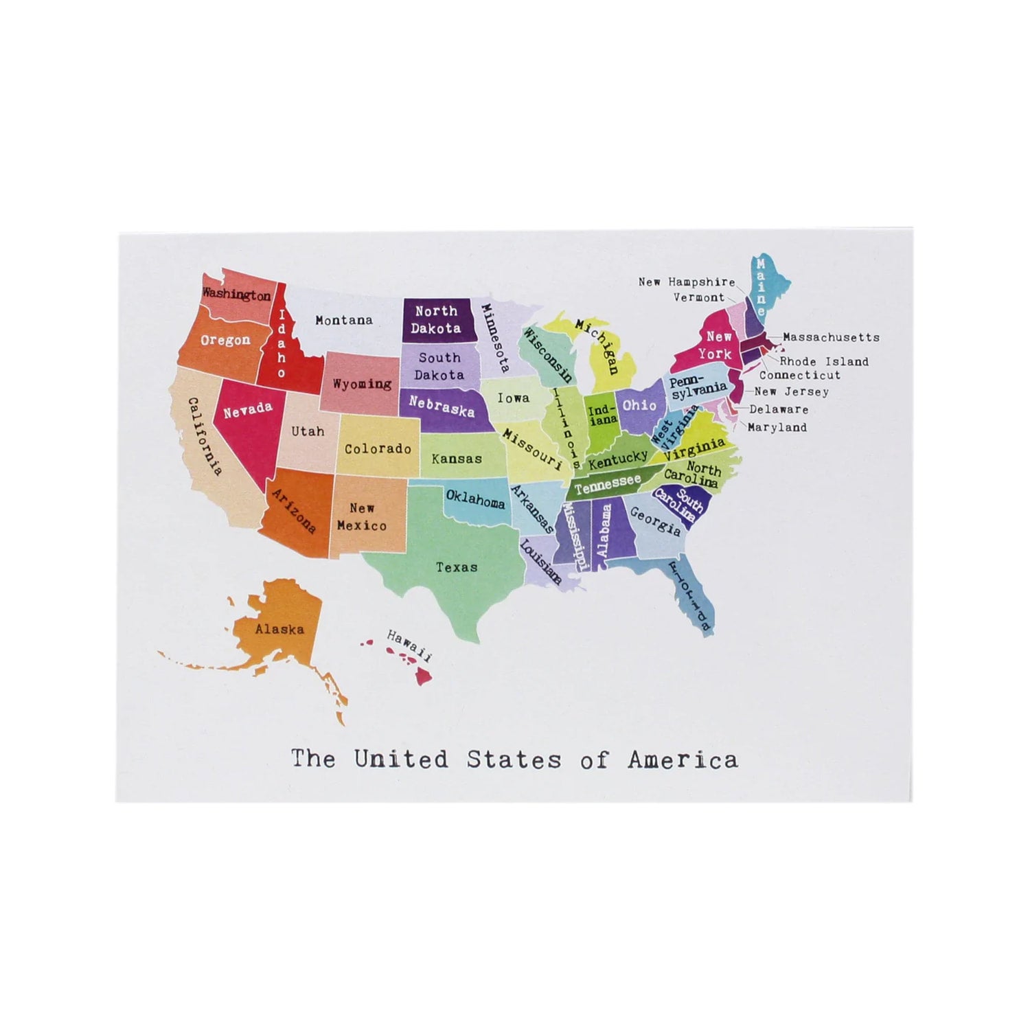 Map Of The USA Card | Tiny Turns Paperie